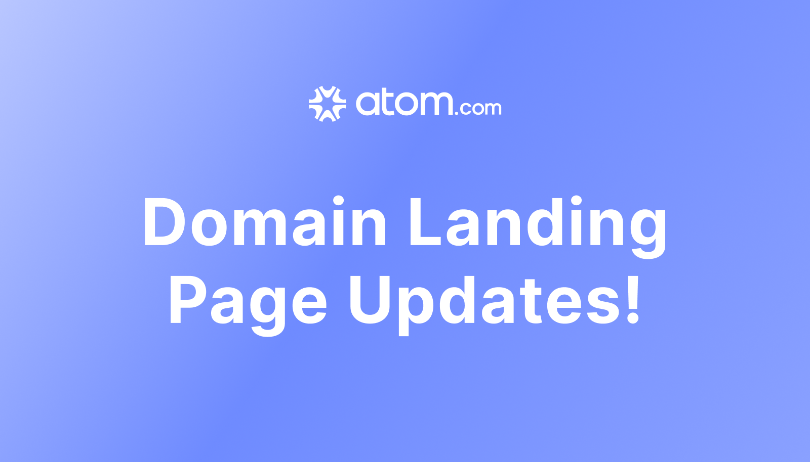 Introducing: Minimal Landing Pages - Atom