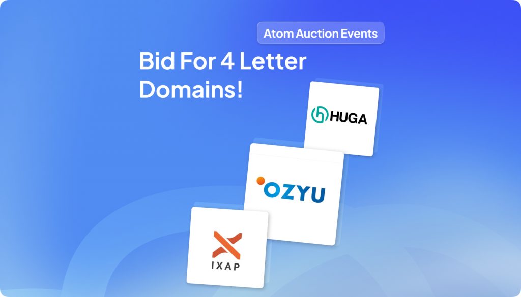 The 4 Letter Domains Auction Event Is Live! - Atom