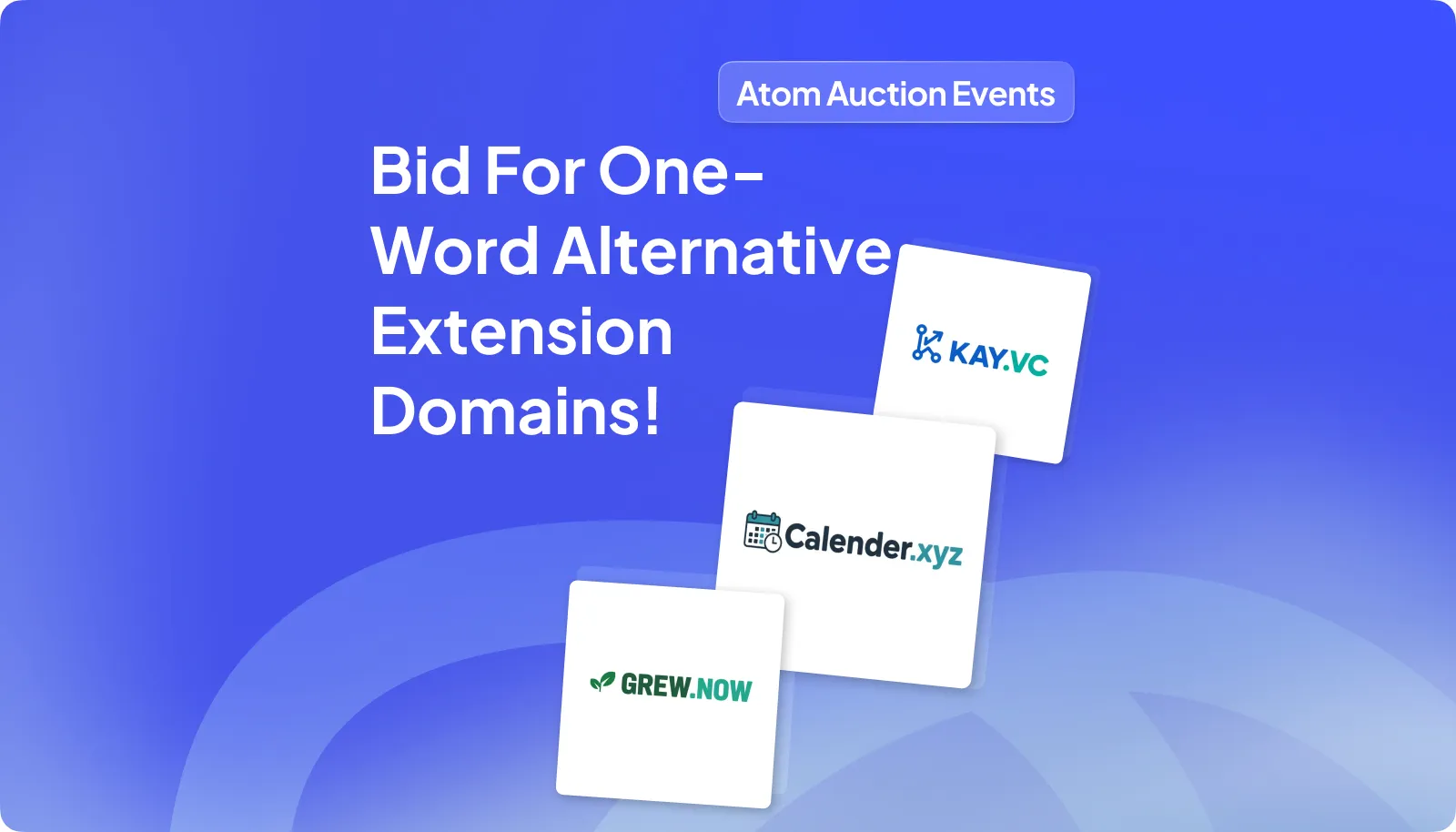 The One-Word Alternative Extensions Domains Auction Event Is Live! - Atom