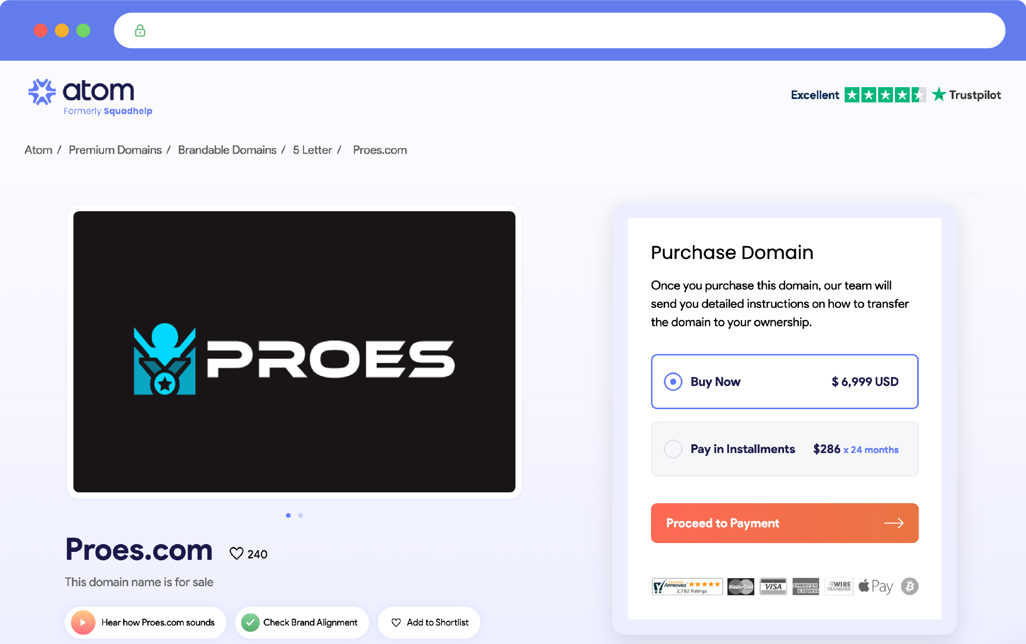 Sell Domain Names - Put Your Domains on Sale - Atom