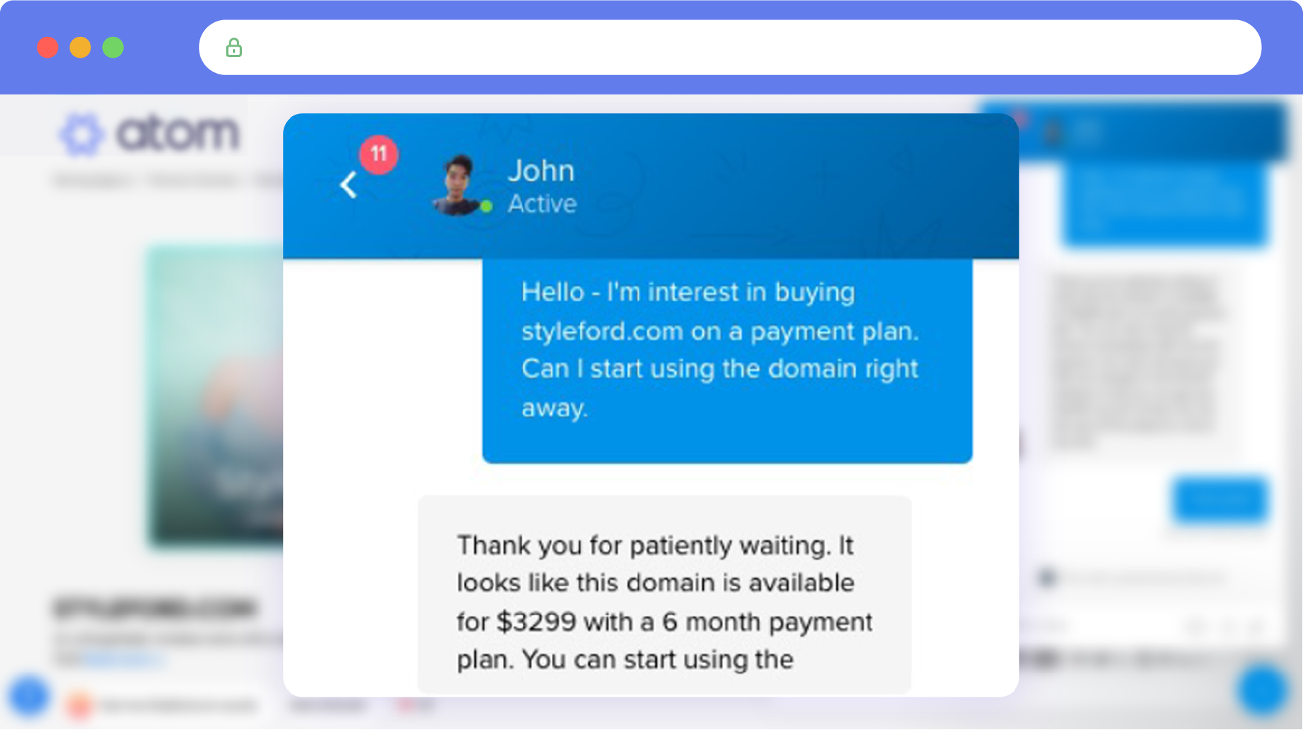 Sell Domain Names - Put Your Domains on Sale - Atom